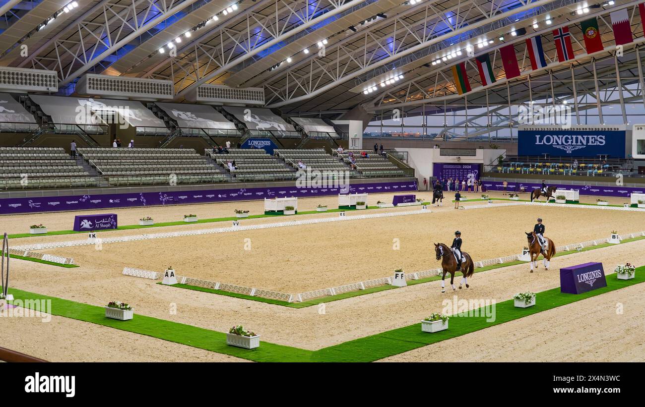 Doha, Qatar- February 20,2024: al shaqab longines arena in qatar Stock ...