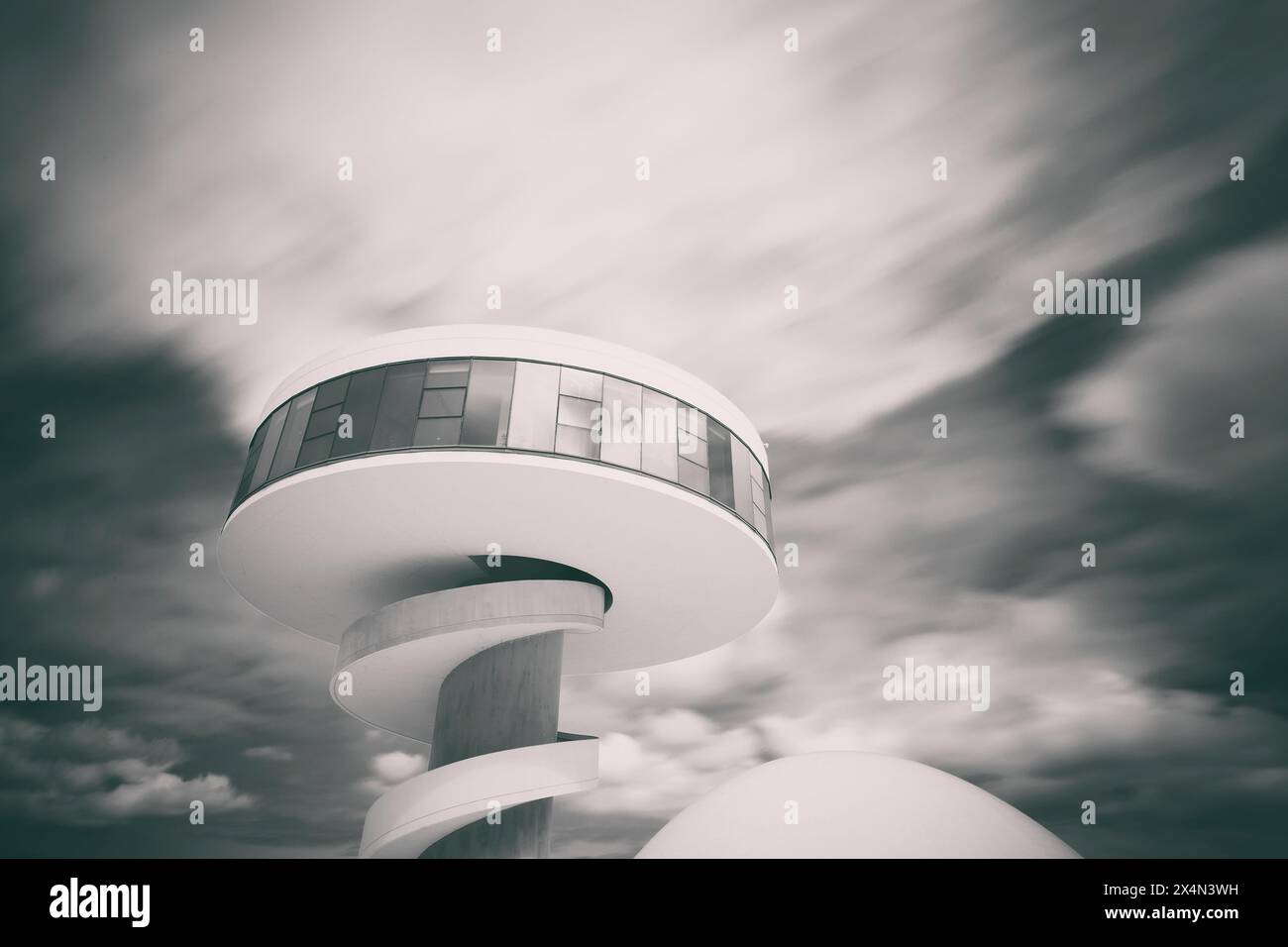 Aviles, Spain-April 18, 2024: The Oscar Niemeyer International Cultural ...