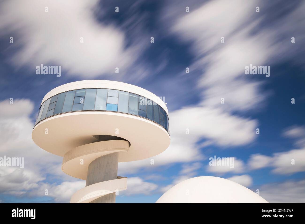 Aviles, Spain-April 18, 2024: The Oscar Niemeyer International Cultural ...