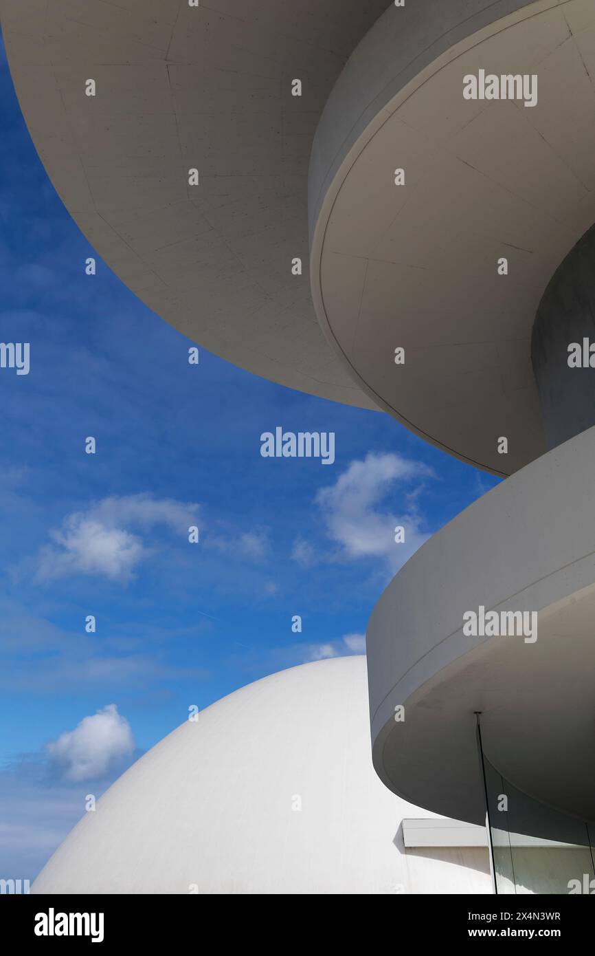 Aviles, Spain-April 18, 2024: The Oscar Niemeyer International Cultural ...