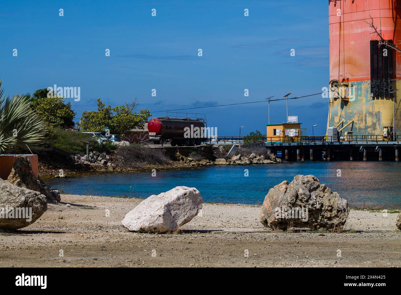 View of the port of Curaçao Stock Photo - Alamy