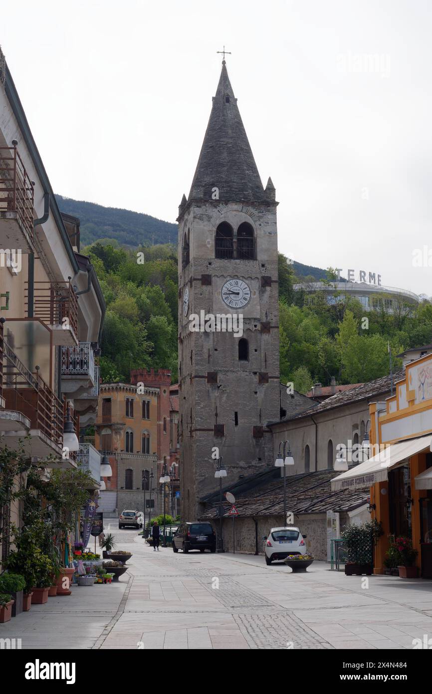 Clock tower of the Mother Church of San Vincenzo in the town of Saint ...