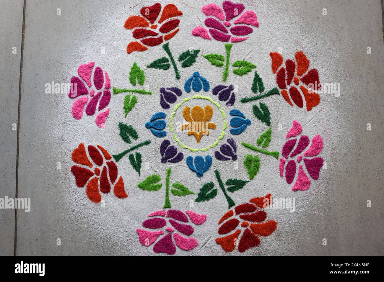 Rose Design Rangoli