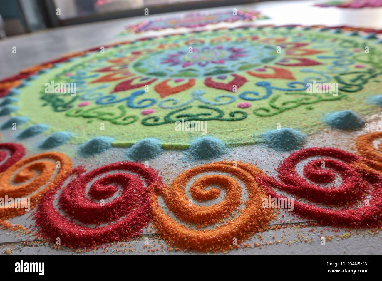 Rangoli designs sand art from India. Rangoli powder used to make ...