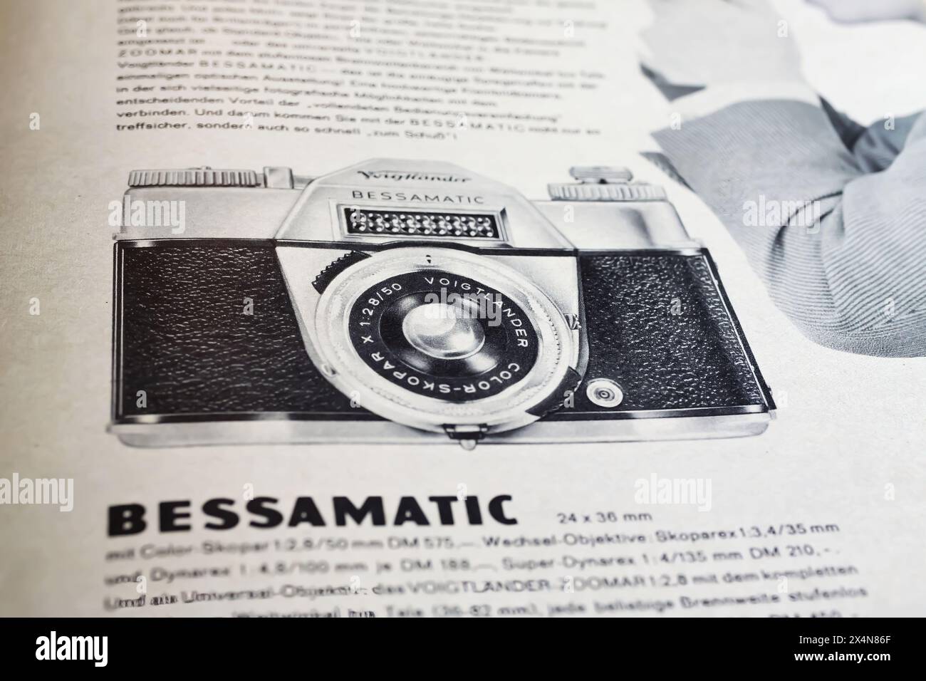 Viersen, Germany - May 1. 2024: Vintage advertising of Voigtländer ...