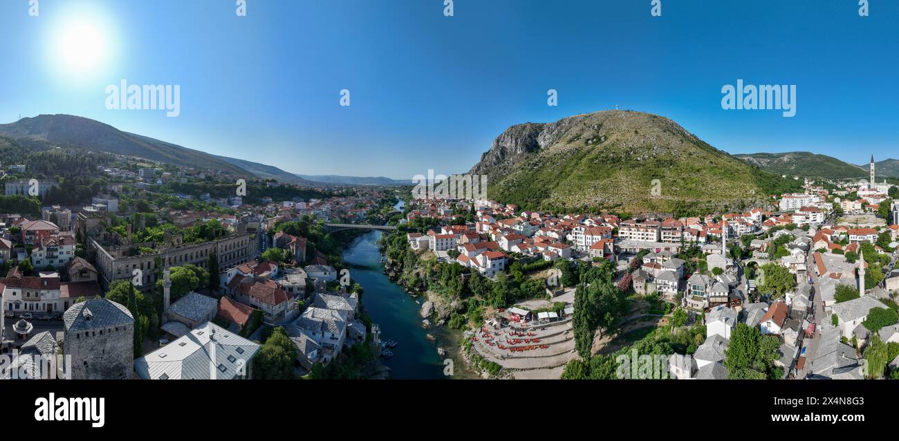 Scenery of Mostar city in southern Bosnia and Herzegovina . View of ...