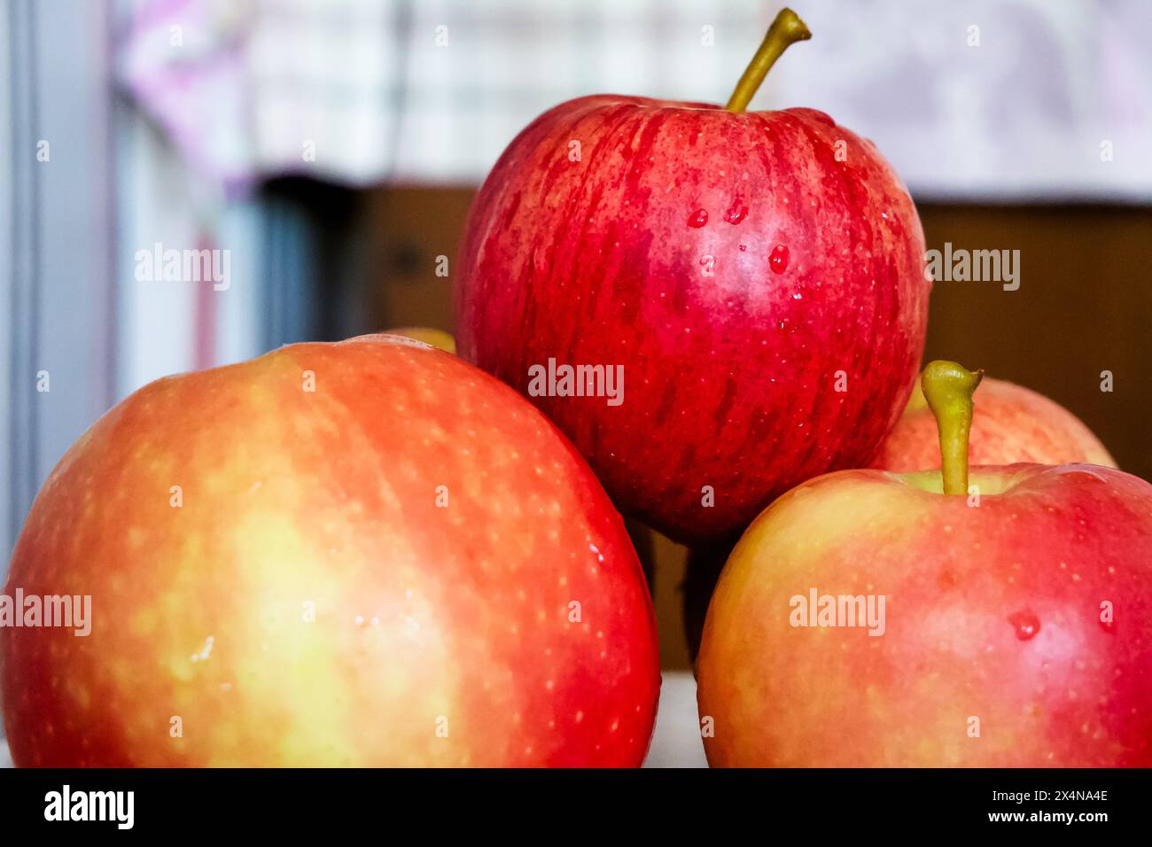 Nutritious Fruit Close-Up. Nutrient-rich apples, ideal for educational ...