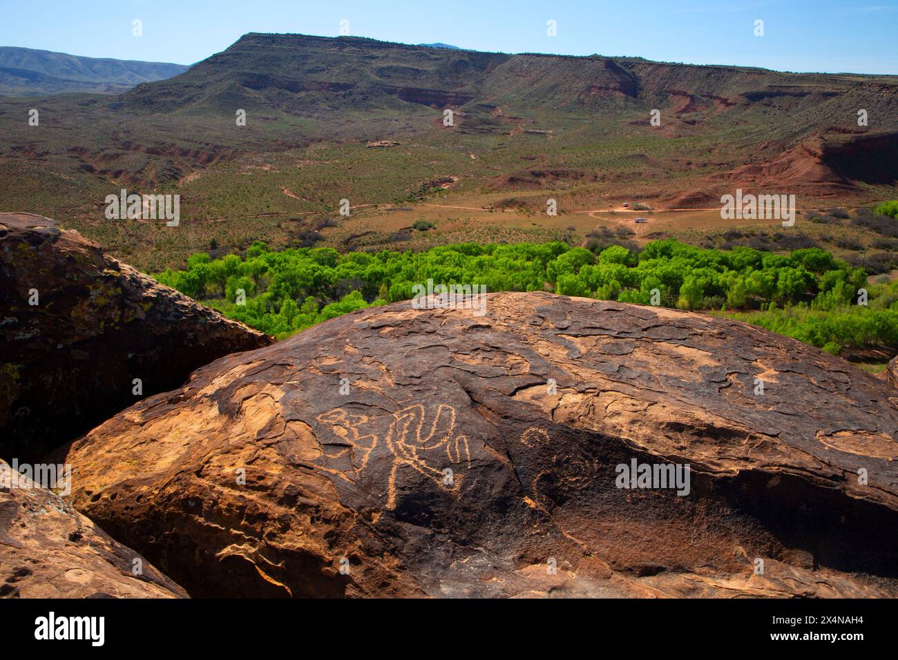 Petroglyphs, Santa Clara River Reserve, Utah Stock Photo - Alamy