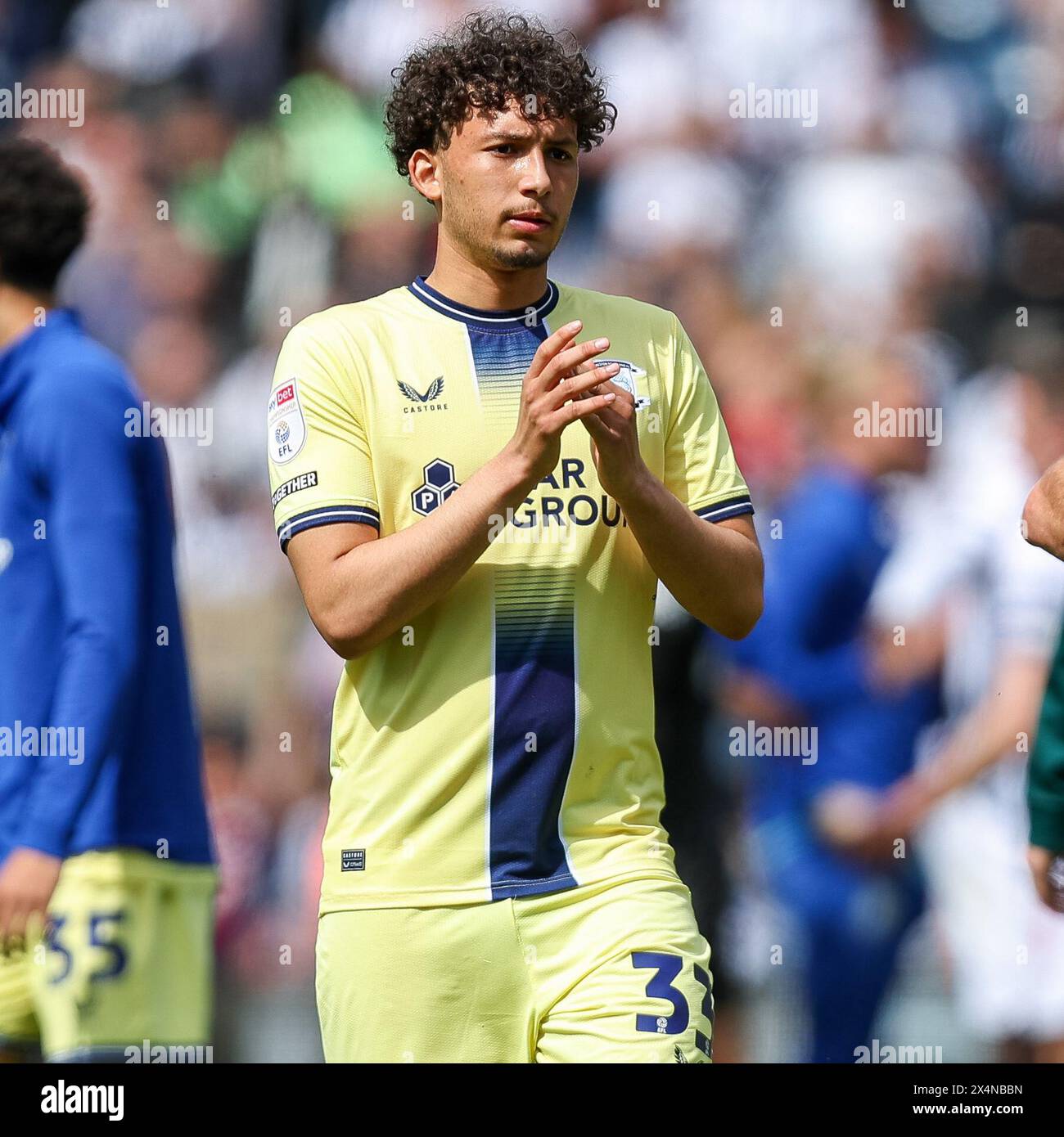Kian Best of Preston North End thanks the fans for their support during ...