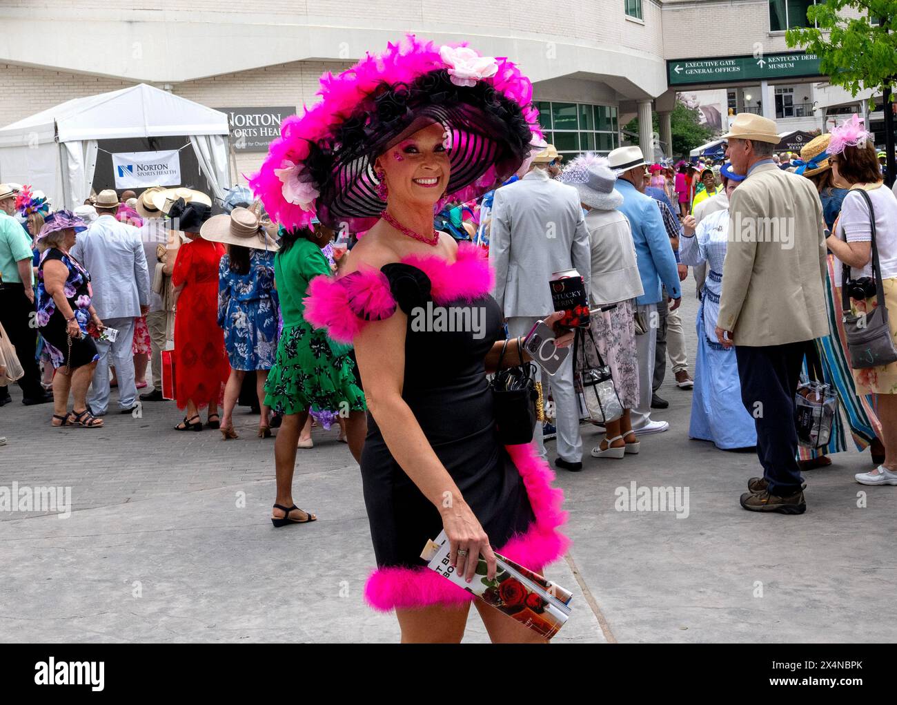 Louisville, United States. 04th May, 2024. Race fans dress colorfully ...