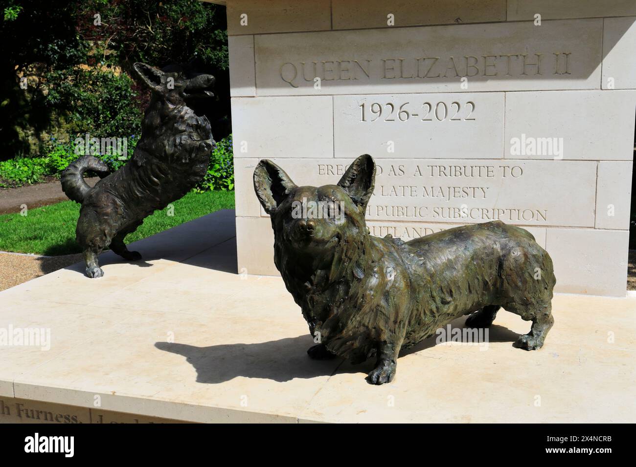 The first memorial statue to Queen Elizabeth II in the Library Gardens ...