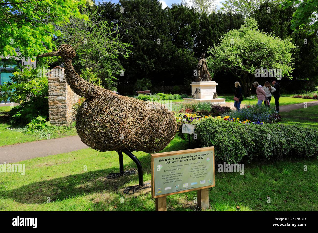 The first memorial statue to Queen Elizabeth II in the Library Gardens ...