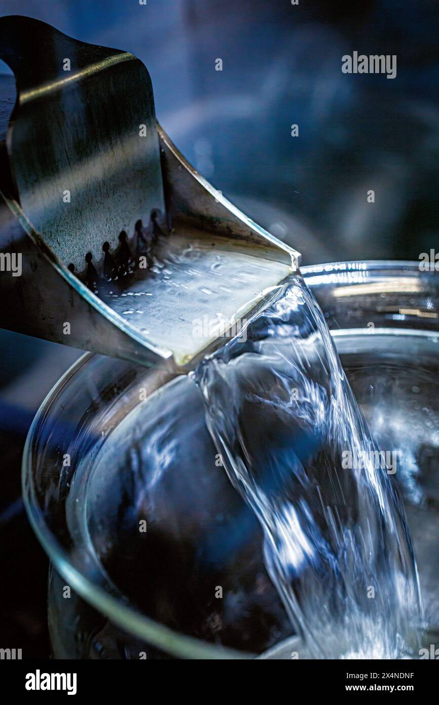 New make spirit in spirit safe part of the process of Scotch whisky ...