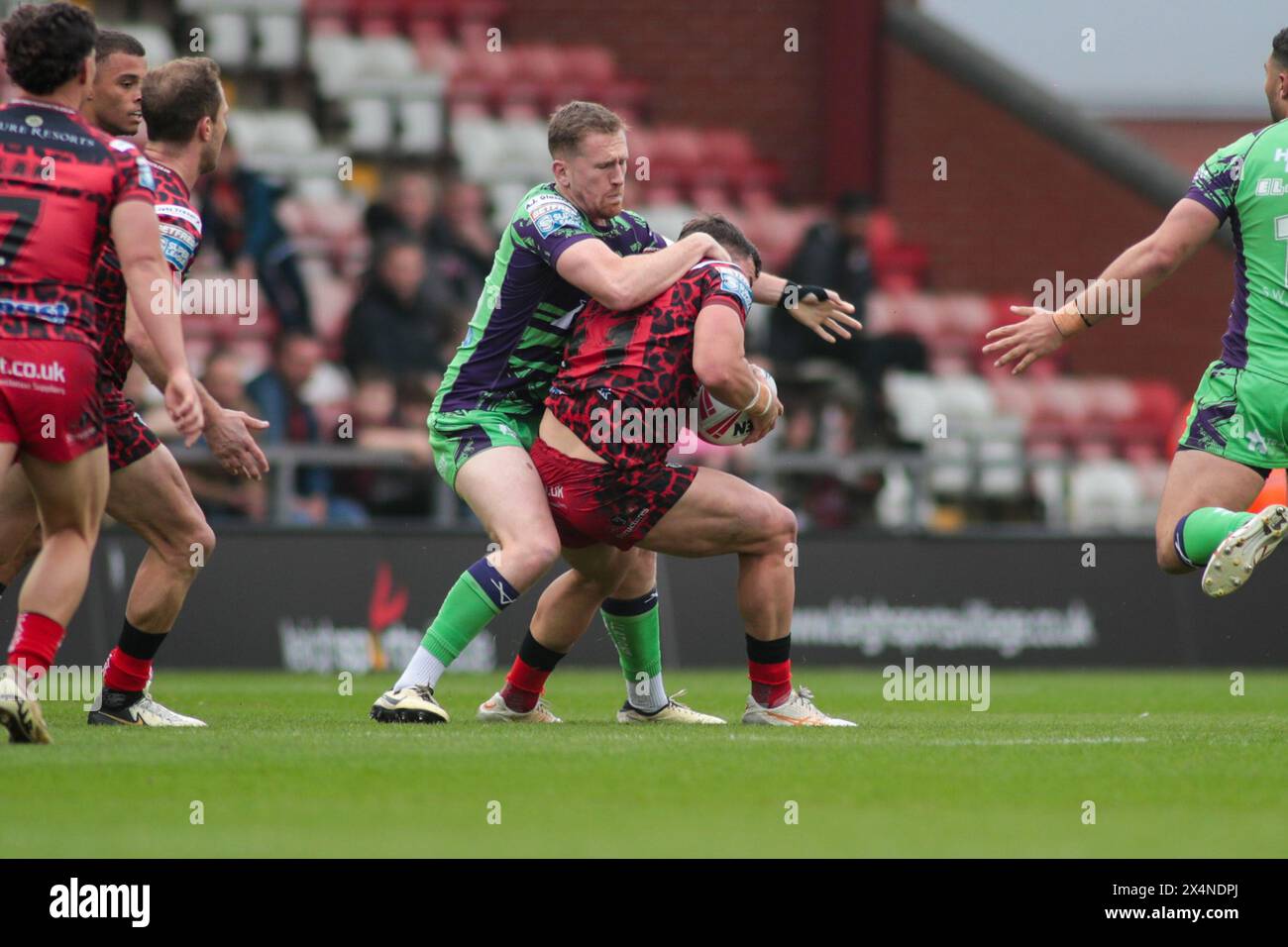 ***Rowan Milnes stands strong during the Super League match between ...