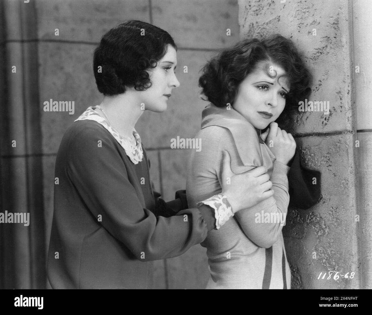 Silent Screen Star CLARA BOW with MARCELINE DAY in a scene from her ...