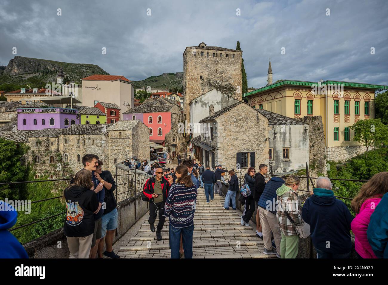 Mostar, Bosnia And Herzegovina. 04th May, 2024. After the afternoon ...