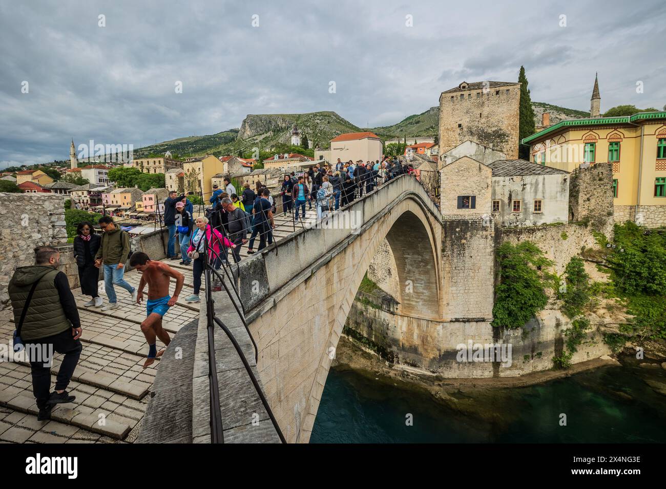 Mostar, Bosnia And Herzegovina. 04th May, 2024. After the afternoon ...