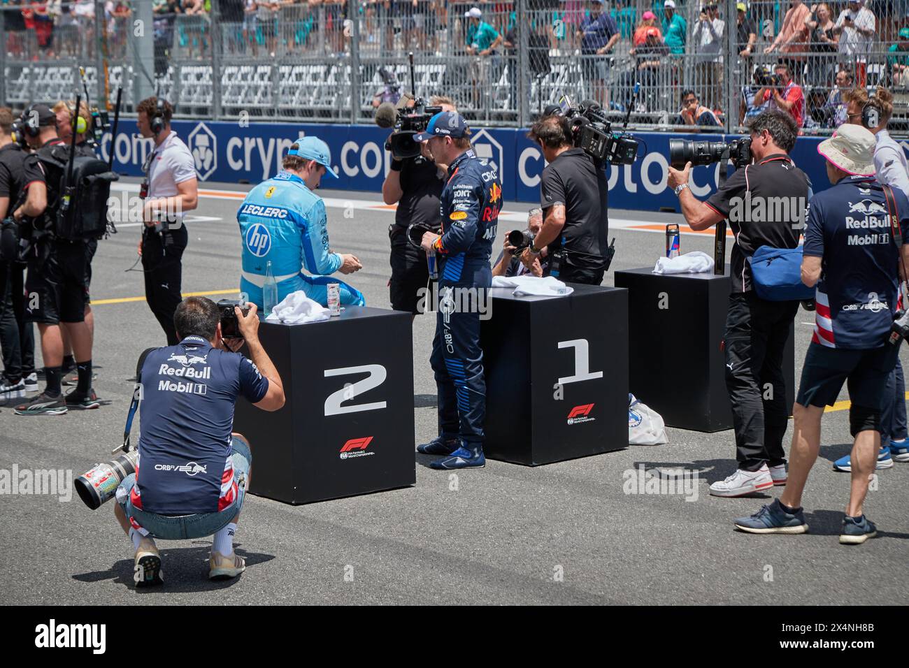 Miami Gardens, FL, USA. 4th May 2024. Sprint. Finish Line. F1 Miami GP ...
