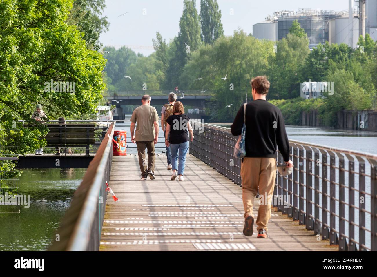 People, rack, Veringkanal, Wilhelmsburg, Hamburg, Germany Stock Photo ...
