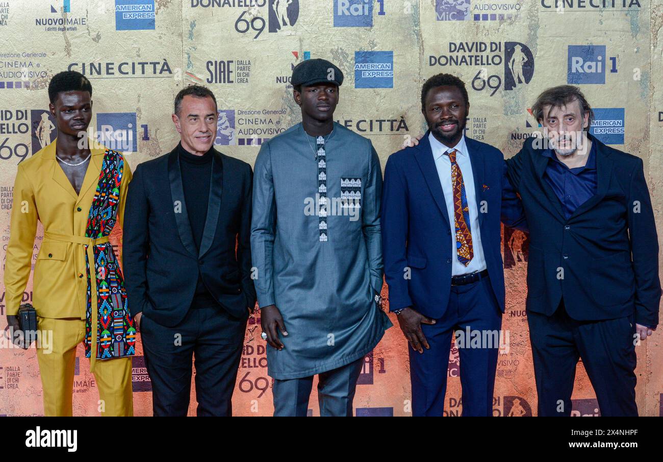 I David di Donatello Red Carpet. Nella foto Matteo Garrone, Seydou Sarr ...