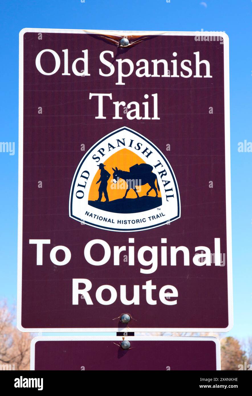 Directional sign, Old Spanish Trail National Historic Trail, Iron ...