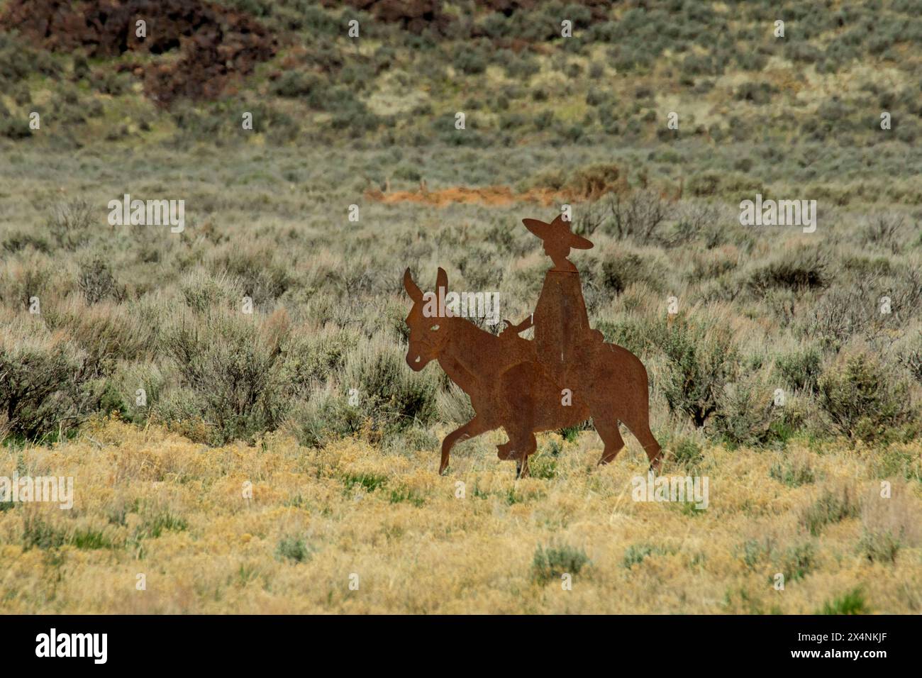 Trail silhouettes, Old Spanish Trail National Historic Trail, Iron ...