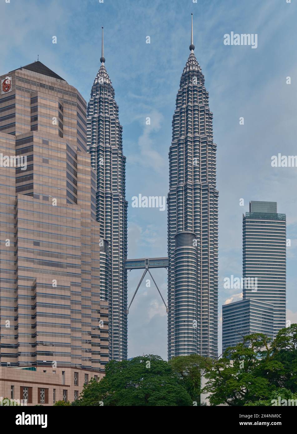 Kuala Lumpur , Malaysia skyline from Saloma Link bridge across the ...