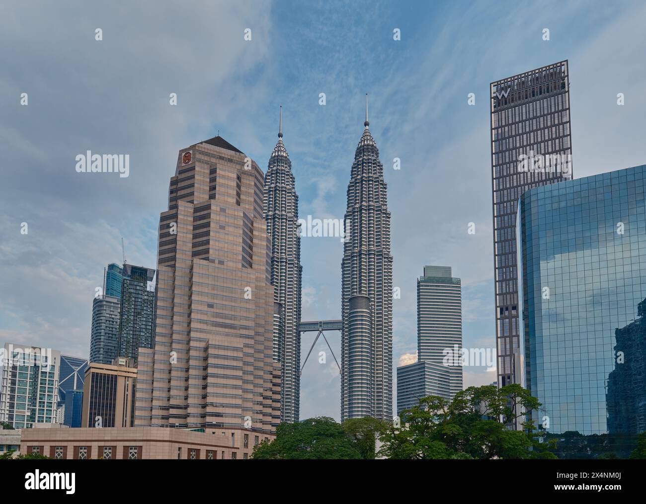 Kuala Lumpur , Malaysia skyline from Saloma Link bridge across the ...