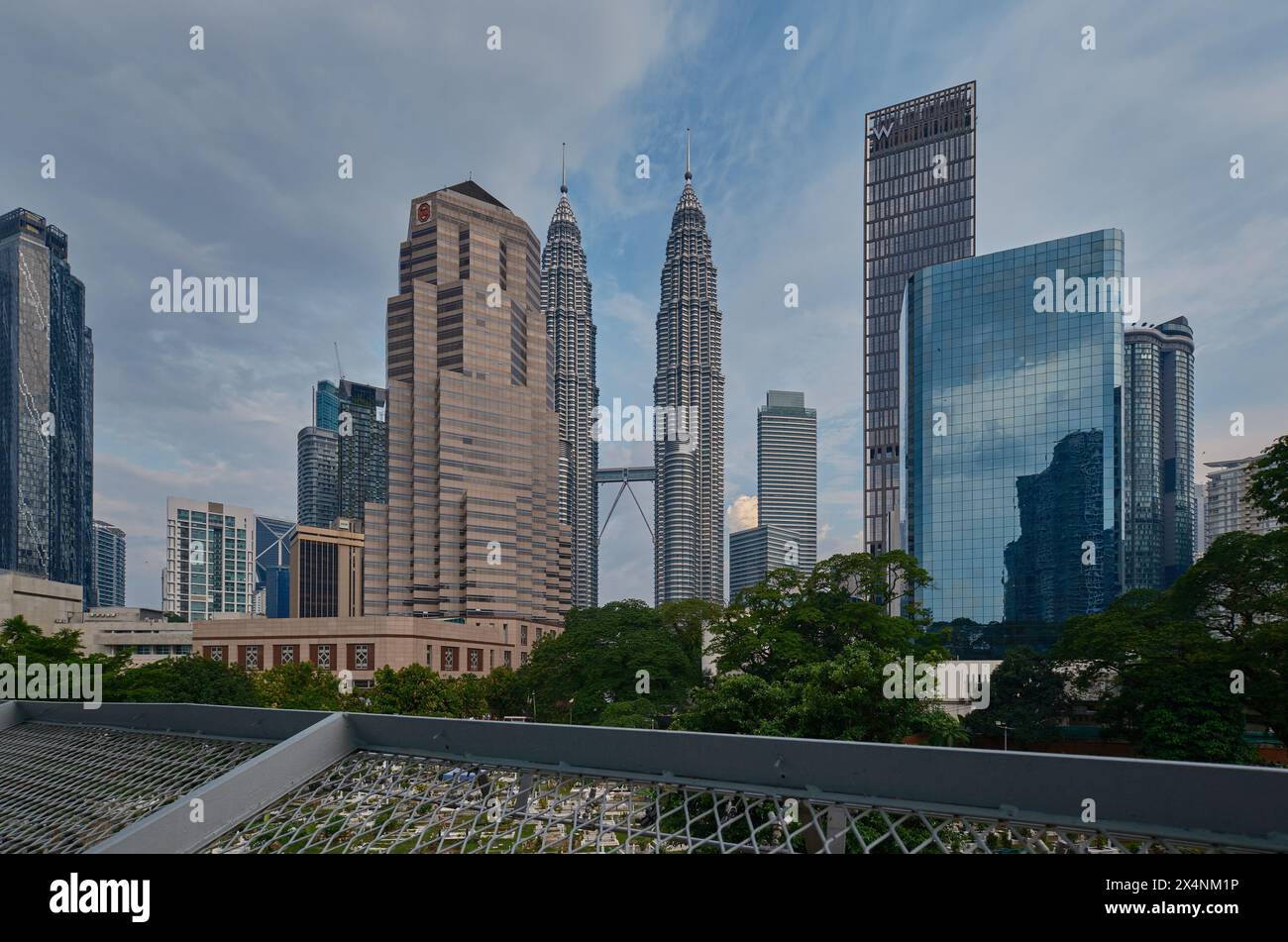 Kuala Lumpur , Malaysia skyline from Saloma Link bridge across the ...