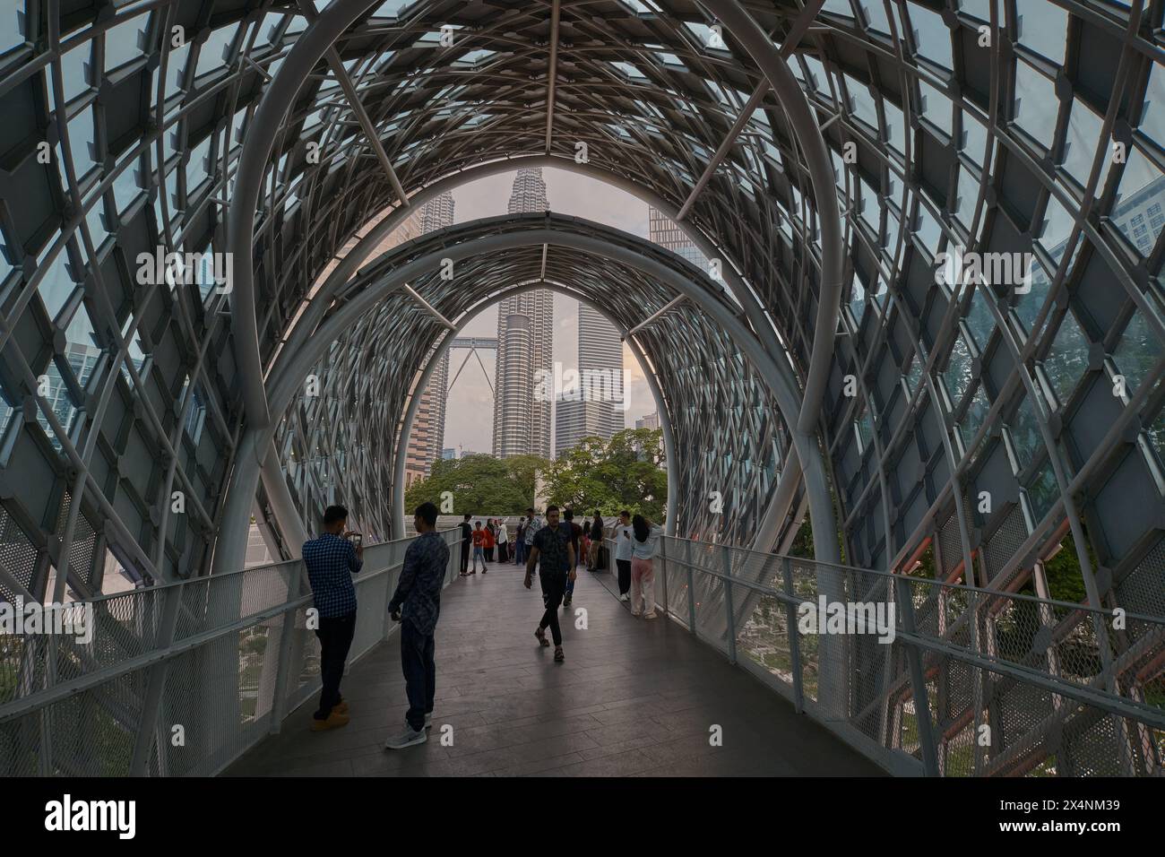 Saloma Link bridge in Kuala Lumpur, Malaysia is a 69 meters combined ...