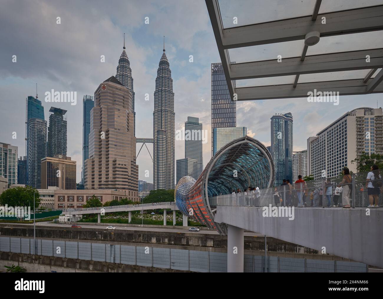 Saloma Link bridge in Kuala Lumpur, Malaysia is a 69 meters combined ...
