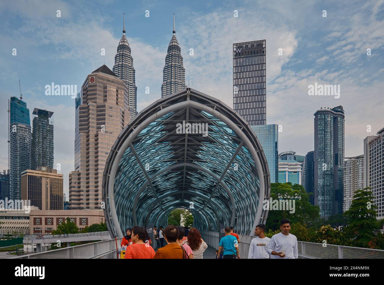 Saloma Link bridge in Kuala Lumpur, Malaysia is a 69 meters combined ...