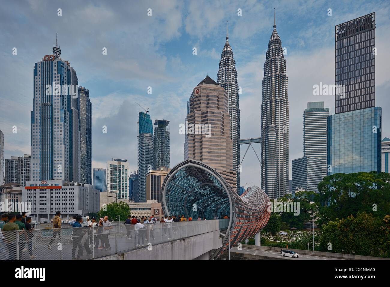 Saloma Link bridge in Kuala Lumpur, Malaysia is a 69 meters combined ...