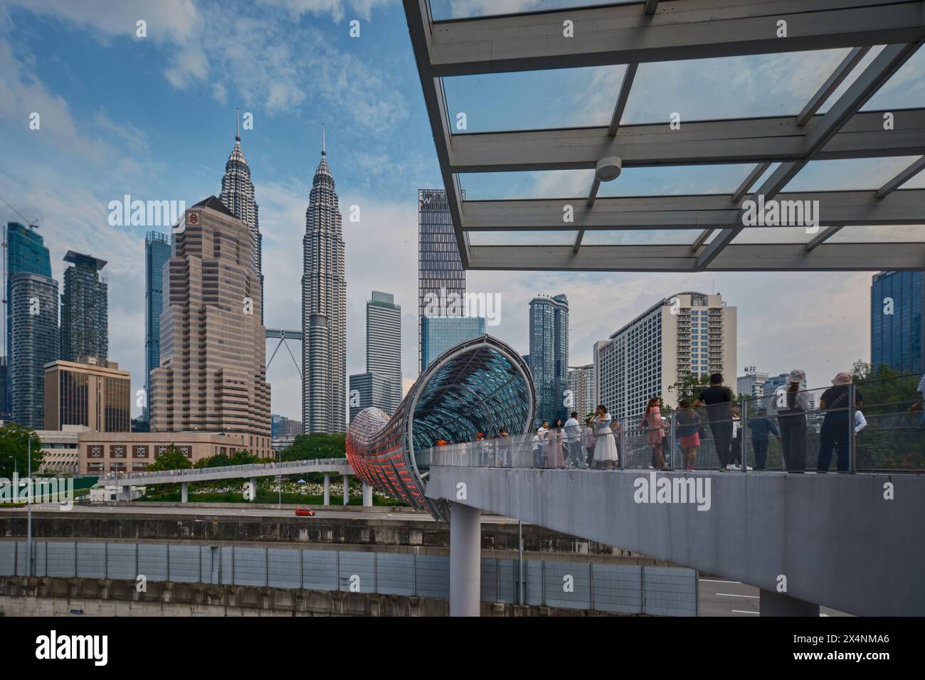 Saloma Link bridge in Kuala Lumpur, Malaysia is a 69 meters combined ...