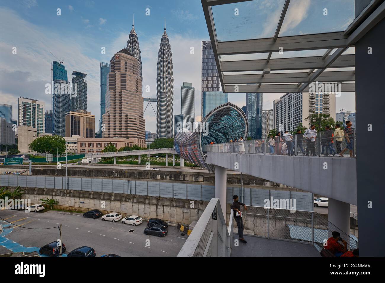 Saloma Link bridge in Kuala Lumpur, Malaysia is a 69 meters combined ...