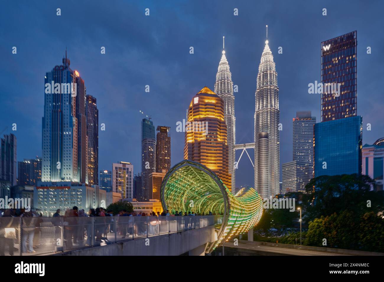 Saloma Link bridge in Kuala Lumpur, Malaysia is a 69 meters combined ...