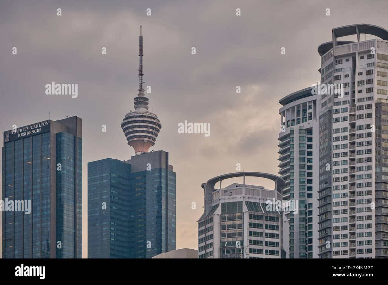 Kuala Lumpur , Malaysia skyline from Saloma Link bridge across the ...