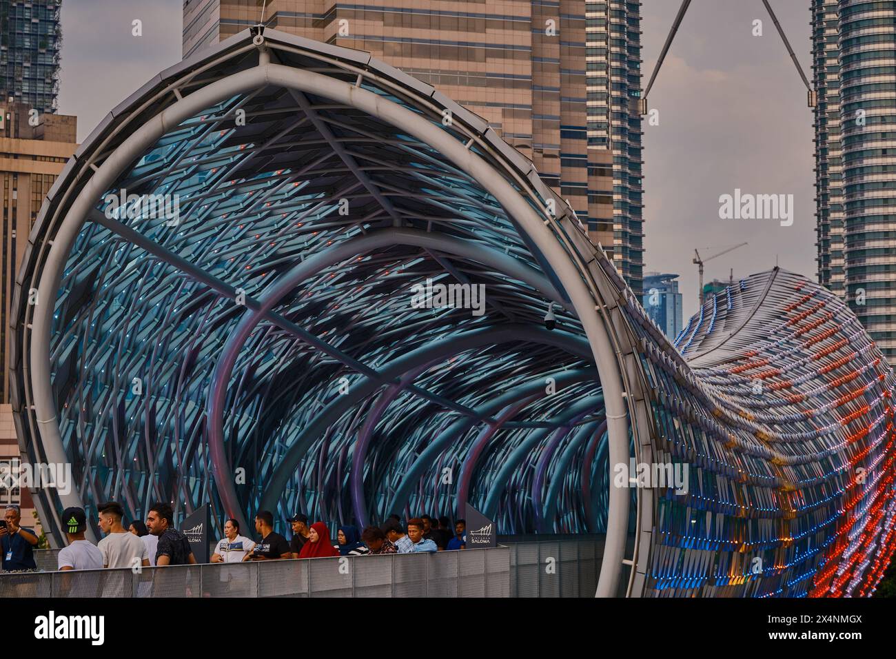 Saloma Link bridge in Kuala Lumpur, Malaysia is a 69 meters combined ...