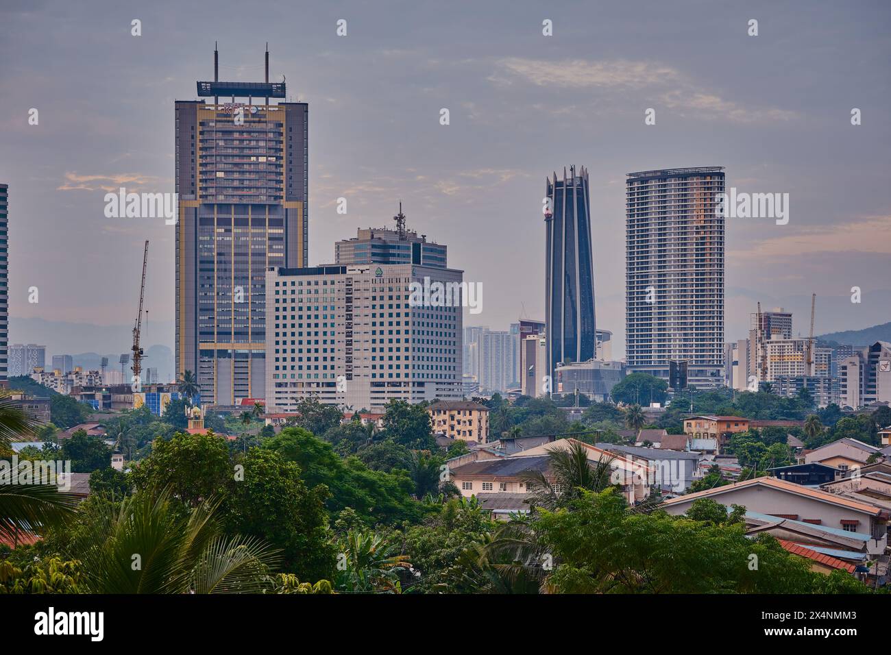 Kuala Lumpur , Malaysia skyline from Saloma Link bridge across the ...