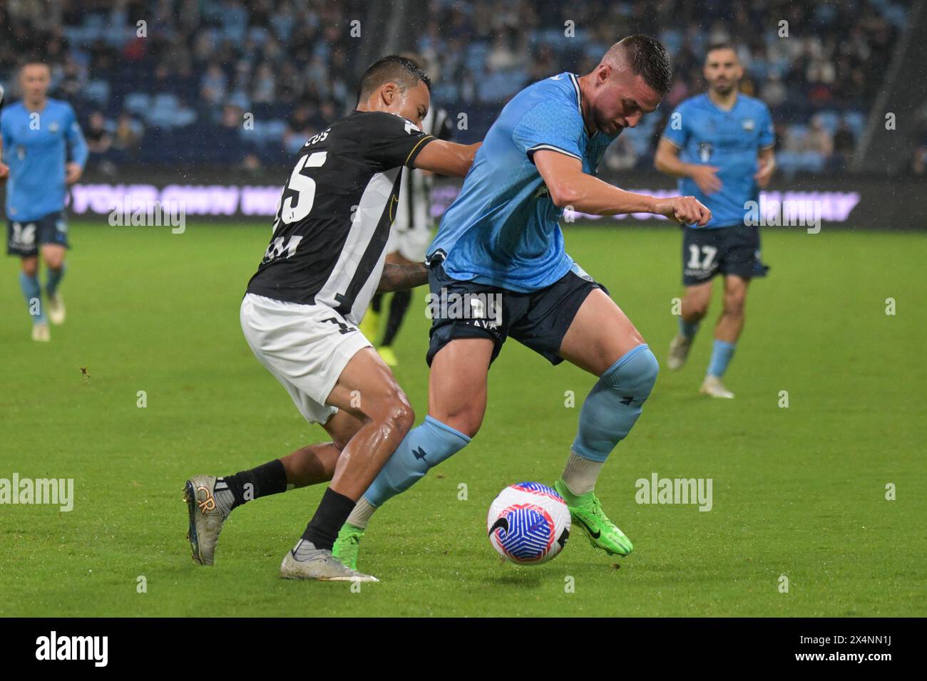 Sydney, Australia. 04th May, 2024. Kearyn Byron Baccus (L) of Macarthur ...