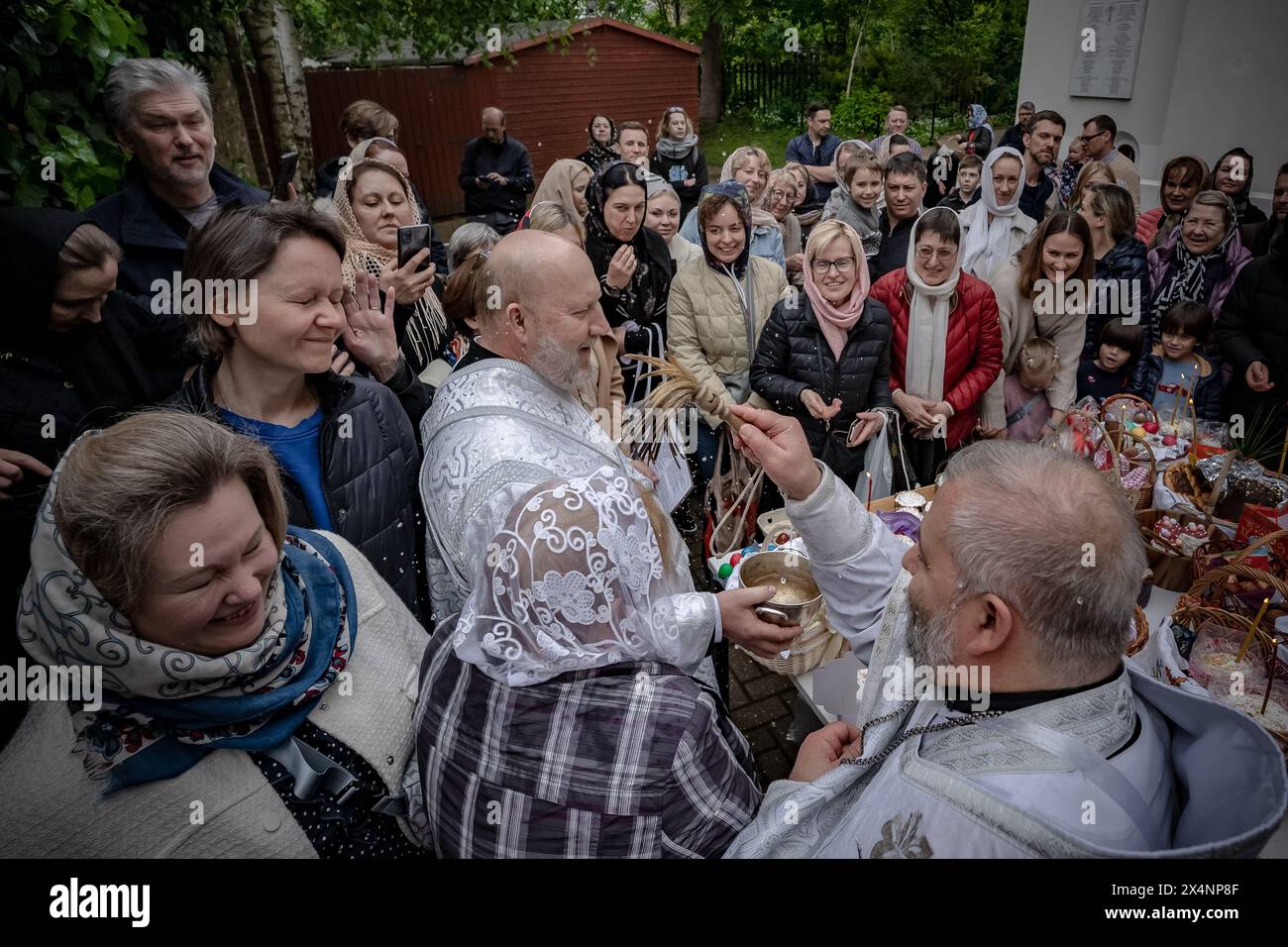 London, UK. 4th May 2024. Orthodox Easter Blessings on Great Saturday ...