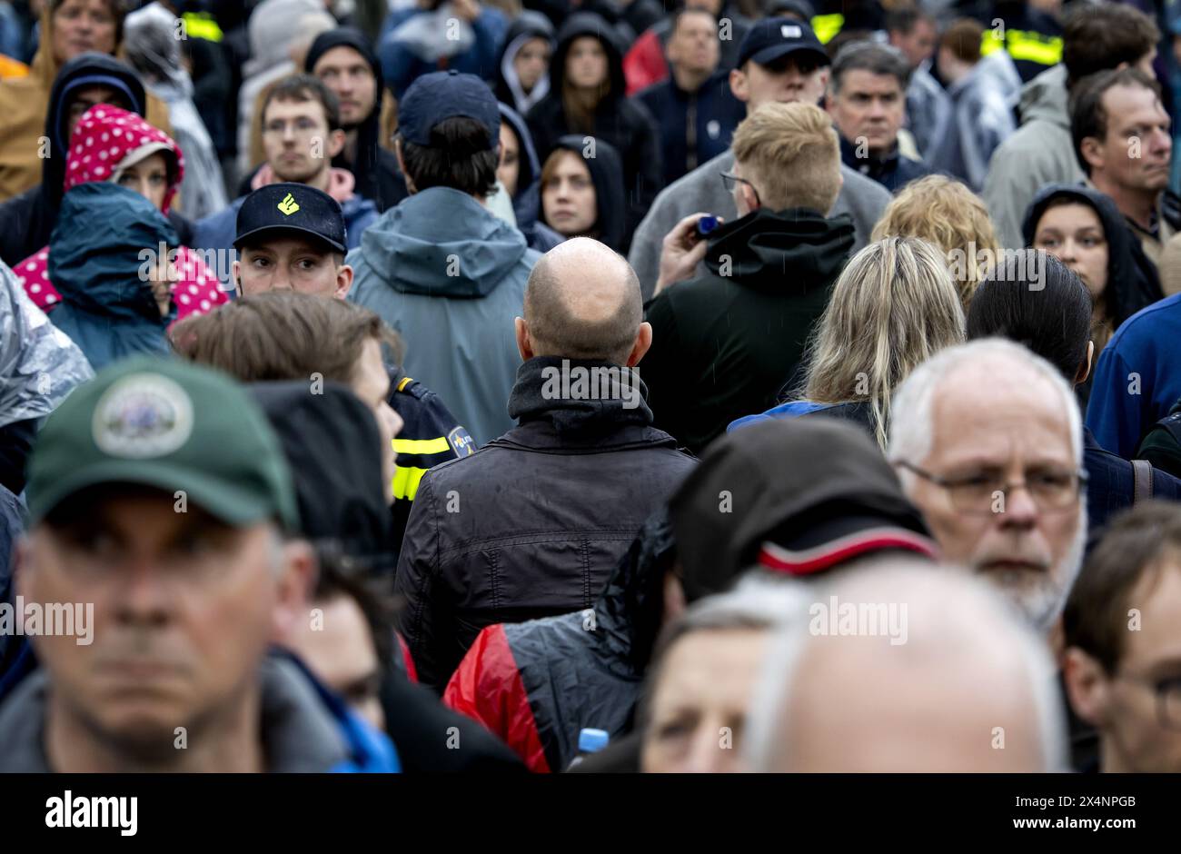 AMSTERDAM - Silent protest by Frank van der Linden on Dam Square during ...