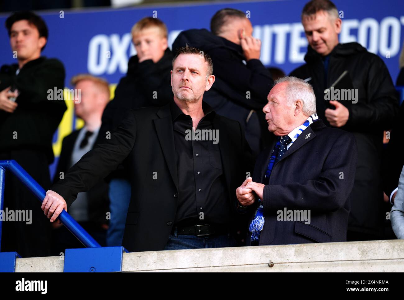 Peterborough United owner Darragh MacAnthony (left) and Director of ...