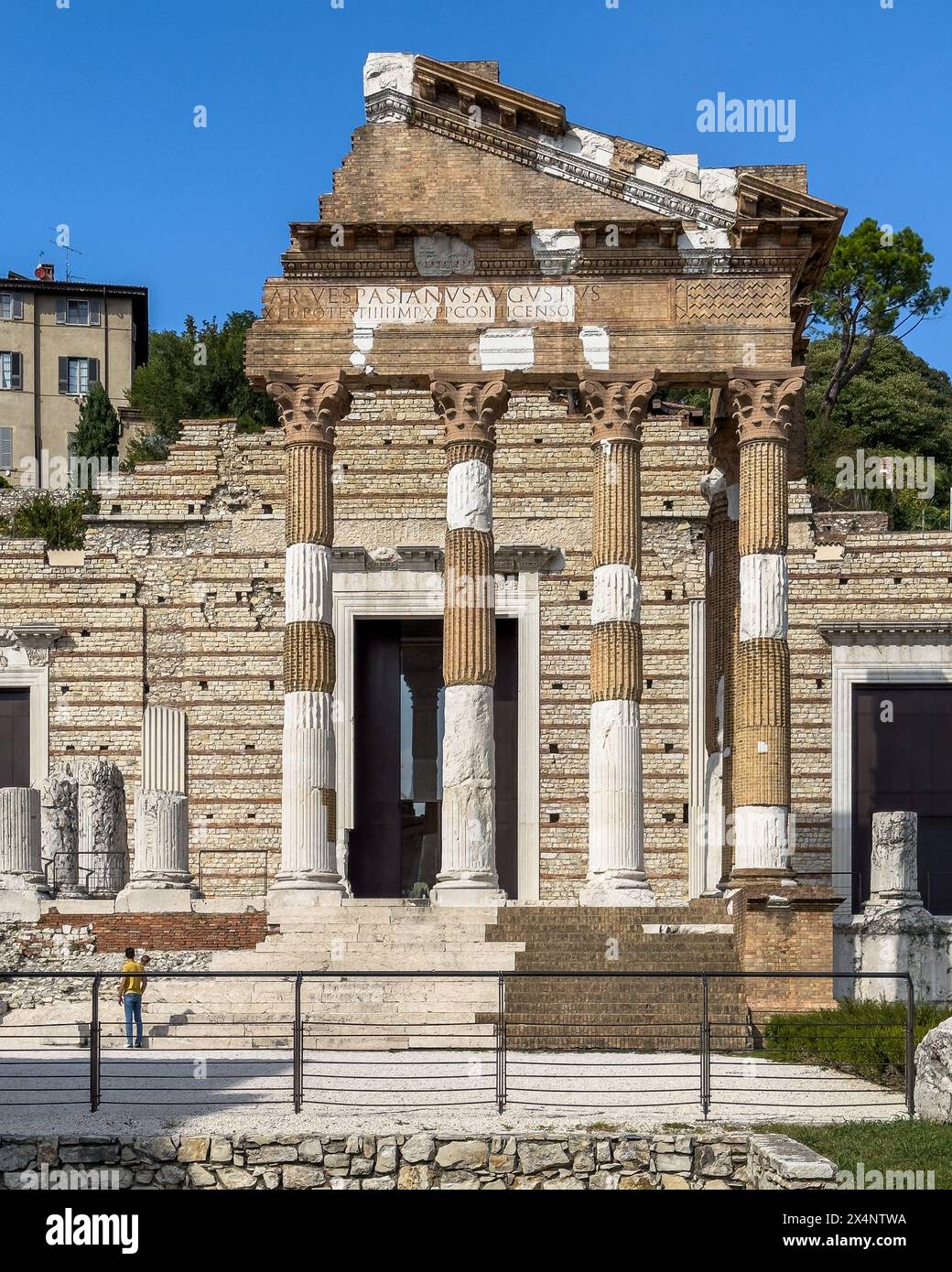 The Capitolium of Brixia at the monumental area of the Roman forum. Brescia hosts the best ...