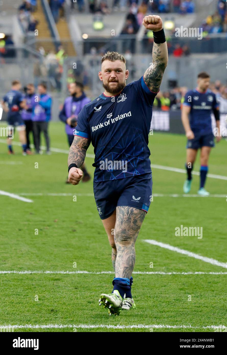 Leinster's Andrew Porter celebrates after the Investec Champions Cup ...