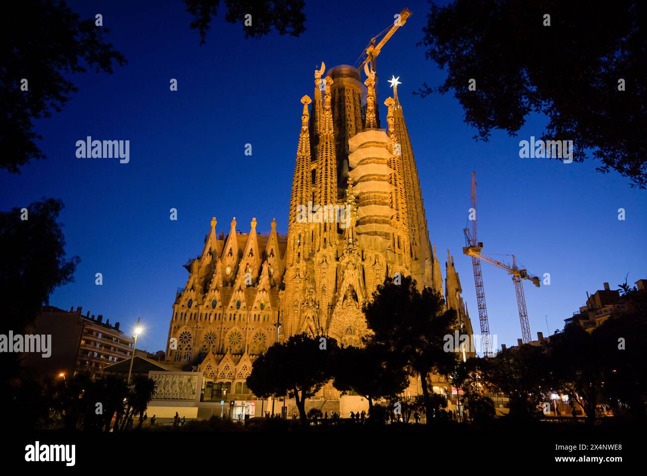 Facade of the Nativity, Sagrada Familia, Basilica by Antoni Gaudi ...