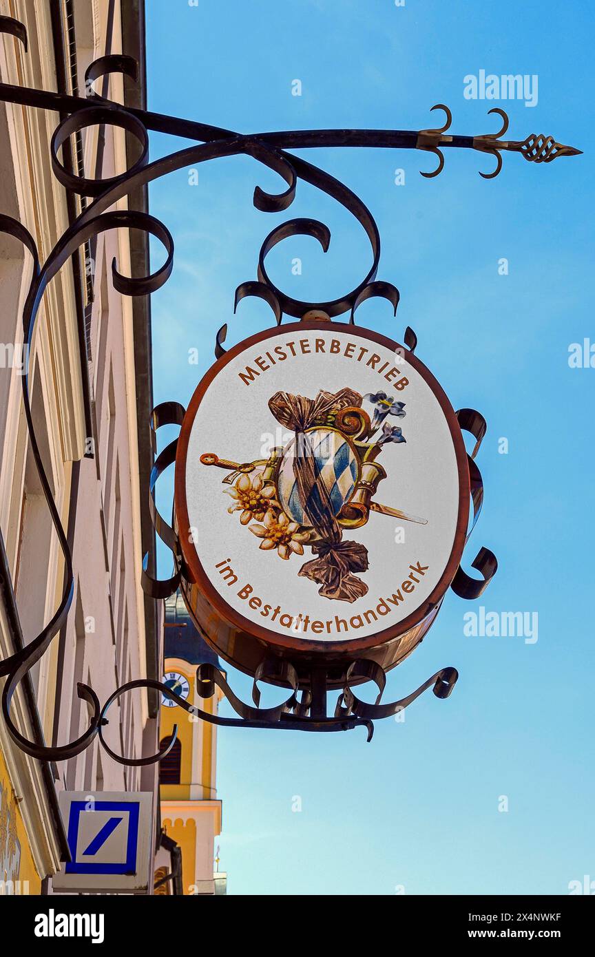Wrought-iron nose shield for undertakers, Kaufbeuern, Allgaeu, Swabia ...