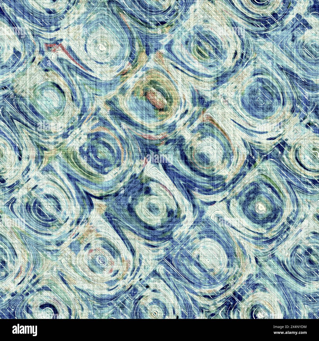Summer blue dyed wave water pattern with broken linear blotch effect ...