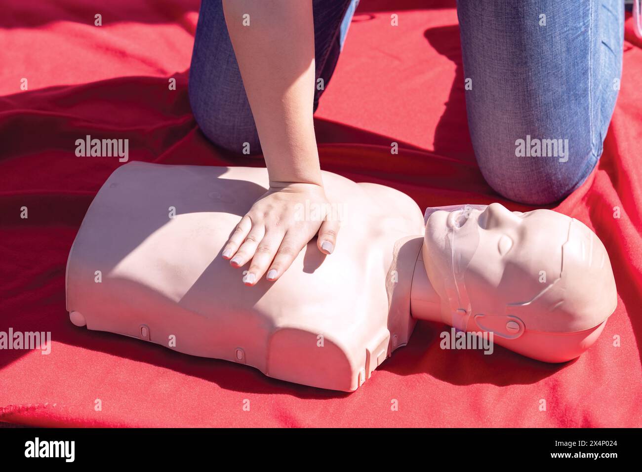 CPR and first aid course Stock Photo - Alamy