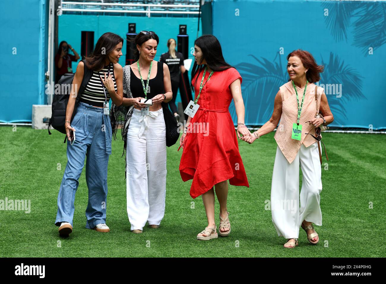 Miami, USA. 04th May, 2024. The family of Fernando Alonso (ESP) Aston ...